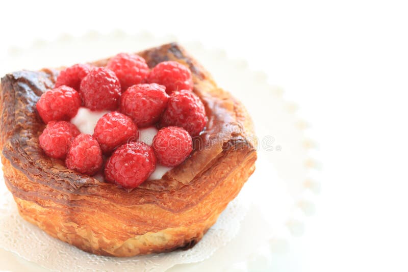 Homemade Raspberry Danish Pastry Stock Photo - Image of angle, pastry ...