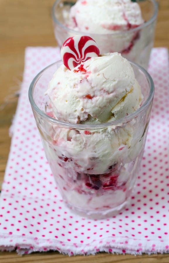 Homemade Raspberry Ice Cream Stock Image - Image of glasses, raspberry ...