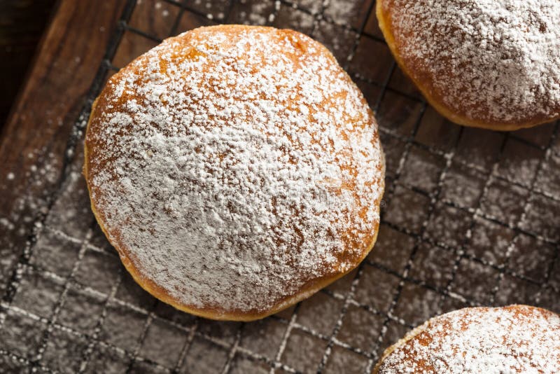 Homemade Raspberry Polish Paczki Donut Stock Photo - Image of pastry ...