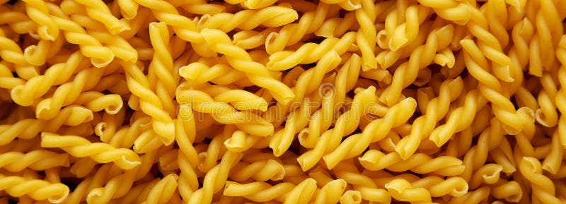 Homemade Raw Dry Gemelli Pasta Background Stock Image - Image of shape ...