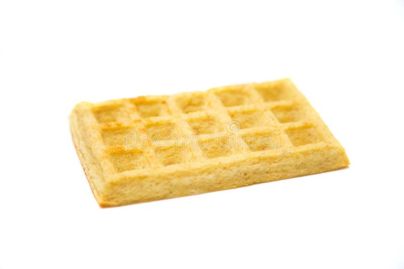 Rectangle Waffles on a White Background Stock Photo - Image of tasty ...