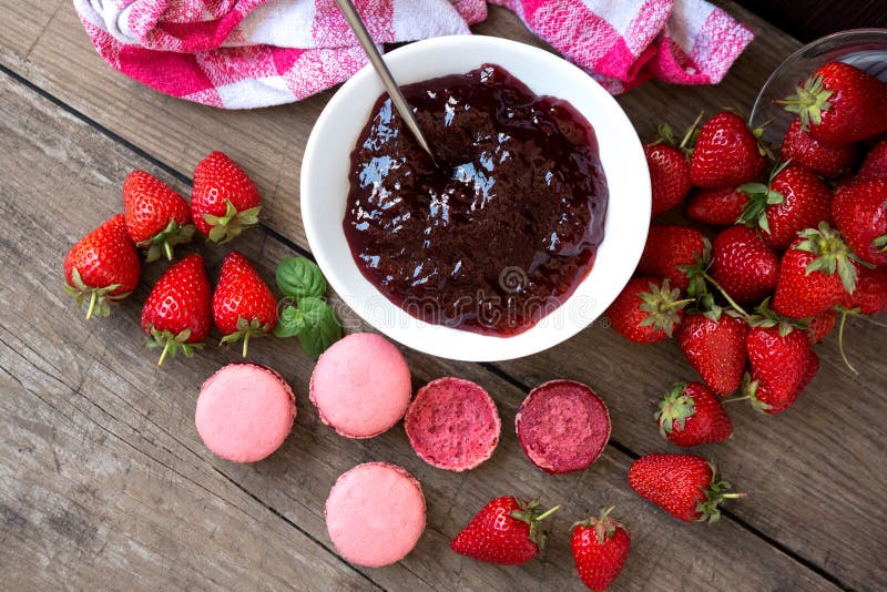 Homemade Red Strawberry Jam Stock Image - Image of juicy, harvest: 91519711