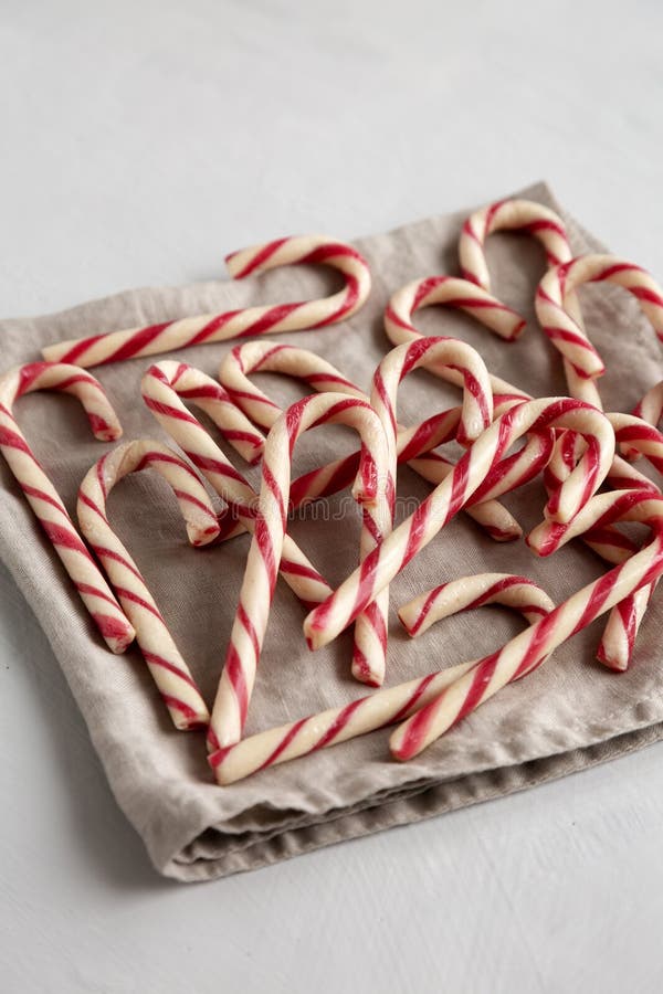 Homemade Red and White Candy Canes for Christmas Stock Image - Image of ...