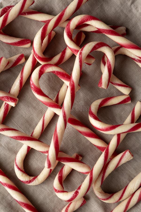 Homemade Red and White Candy Canes for Christmas Stock Photo - Image of ...