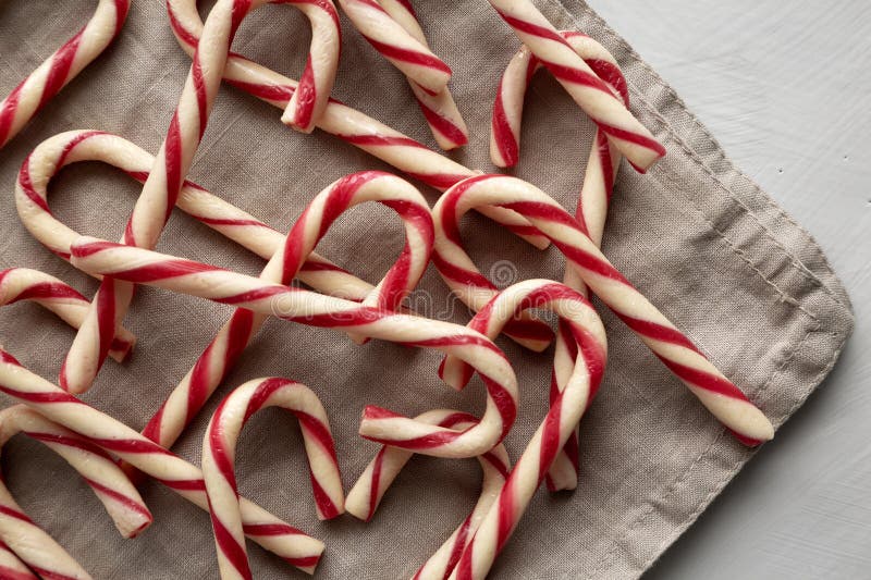 Homemade Red and White Candy Canes for Christmas Stock Image - Image of ...