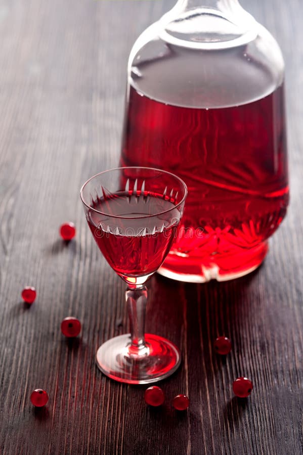 Homemade Red Wine with Red Currant Berries Stock Image - Image of menu ...