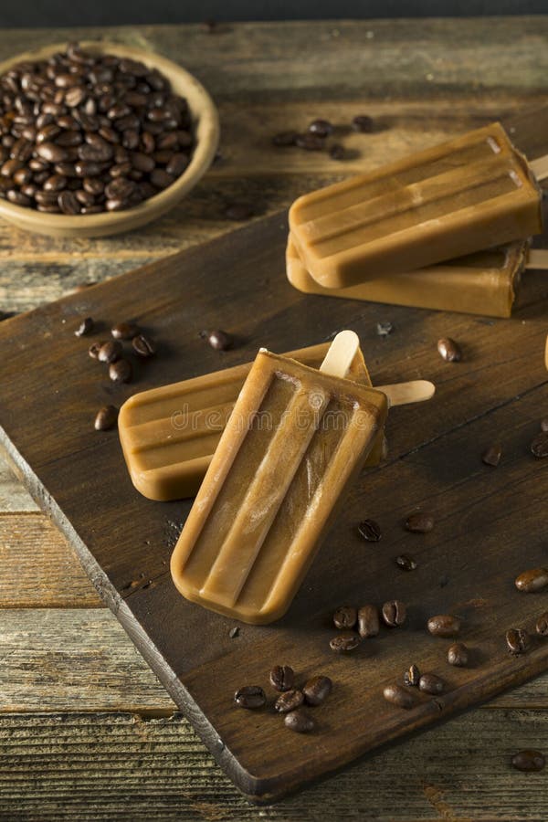 Homemade Refreshing Iced Coffee Popsicles Stock Photo - Image of mocha ...