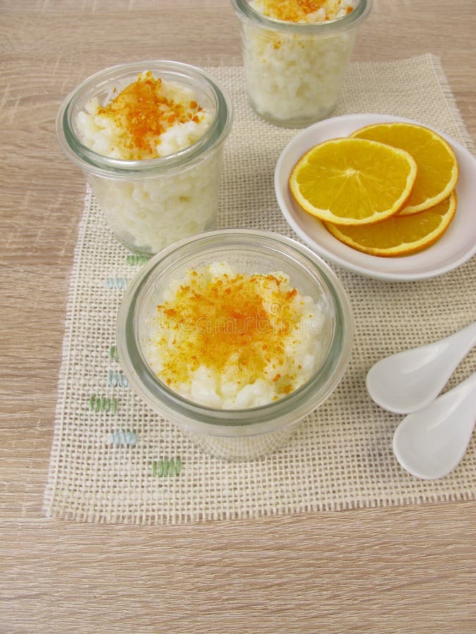 Rice Pudding with Orange Sugar Stock Image - Image of rice, orange ...