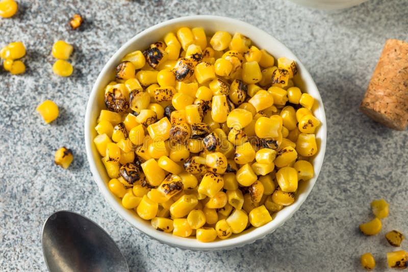 Homemade Roasted Sweet Corn Kernals Stock Photo - Image of nutrition ...