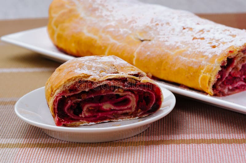 Homemade roll with jam stock image. Image of fresh, roll - 27765071