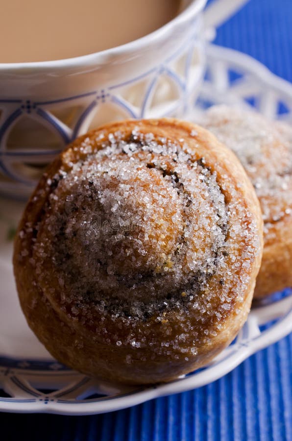 Homemade rolls with sugar stock image. Image of breakfast - 66833587