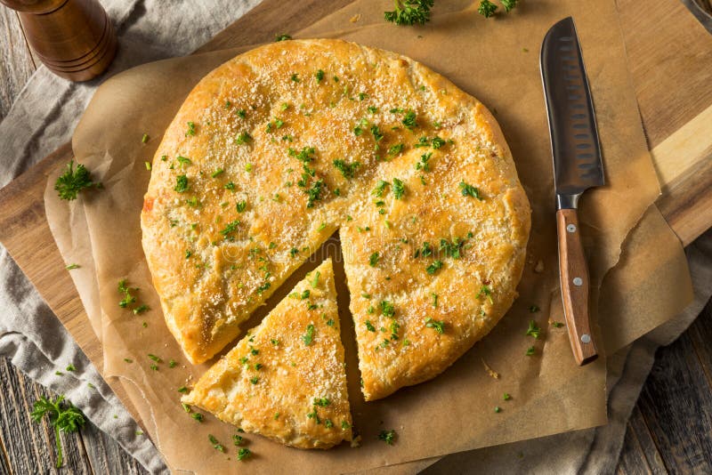 Homemade Russian Cheese Stuffed Bread Stock Image - Image of filled ...