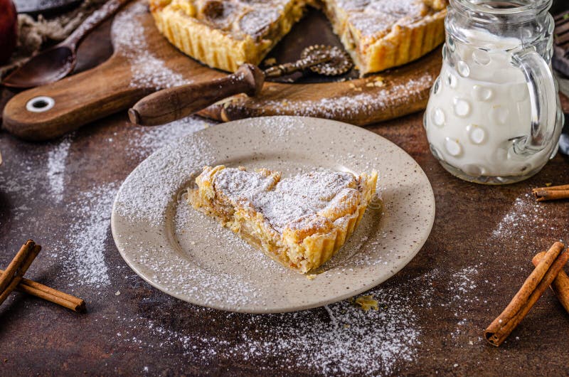 Homemade rustic apple pie stock photo. Image of healthy - 177868646