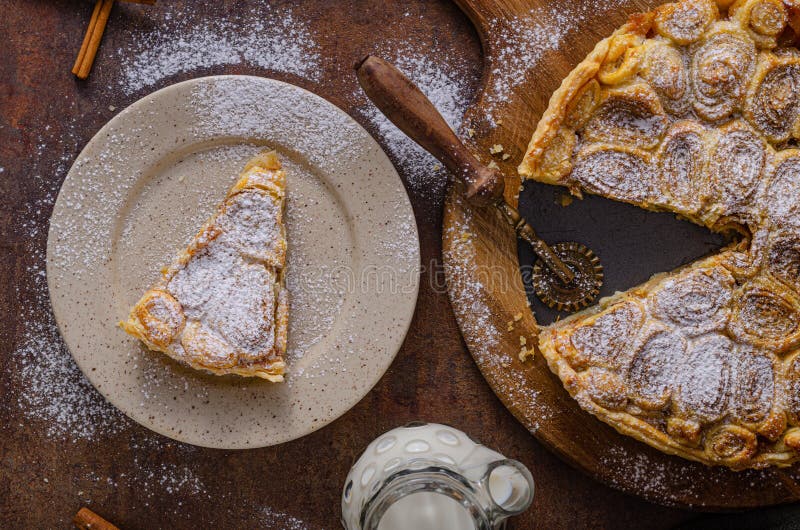 Homemade rustic apple pie stock photo. Image of cinnamon - 177869394