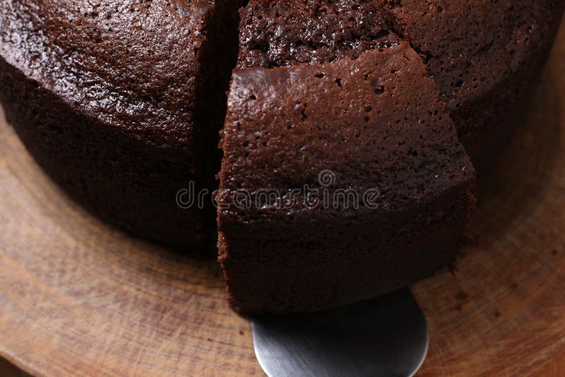 Homemade Rustic Chocolate Cake. Top View Stock Photo - Image of food ...