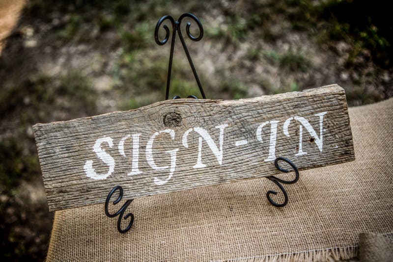 Rustic Wedding Sign with Writing. Stock Image - Image of bohemian ...