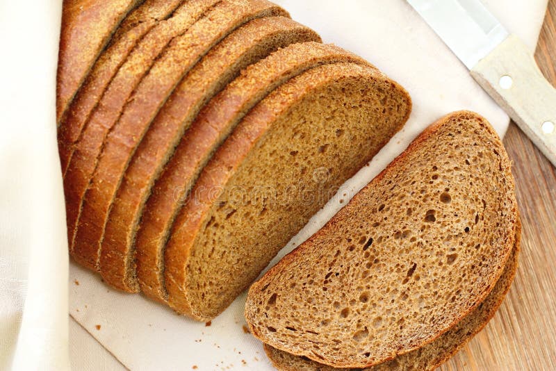 Homemade rye bread stock image. Image of bakery, cutting - 105082465