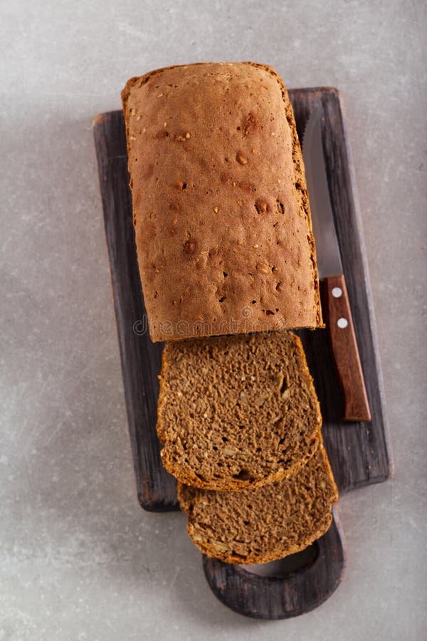 Homemade rye seeds bread stock image. Image of treat - 201244937