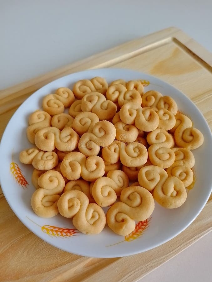 Homemade S-Shaped Butter Cookies on a Plate Stock Photo - Image of ...