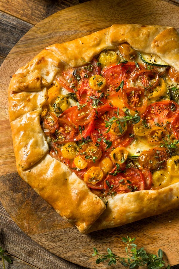 Homemade Savory Tomato Galette Pastry Stock Photo - Image of cooking ...