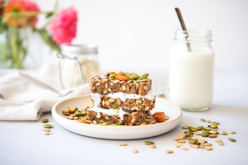 Homemade Seed and Nut Bread with Sunflower Seed Milk Stock Image ... Homemade Seed and Nut Bread with Sunflower Seed Milk Stock Image ...