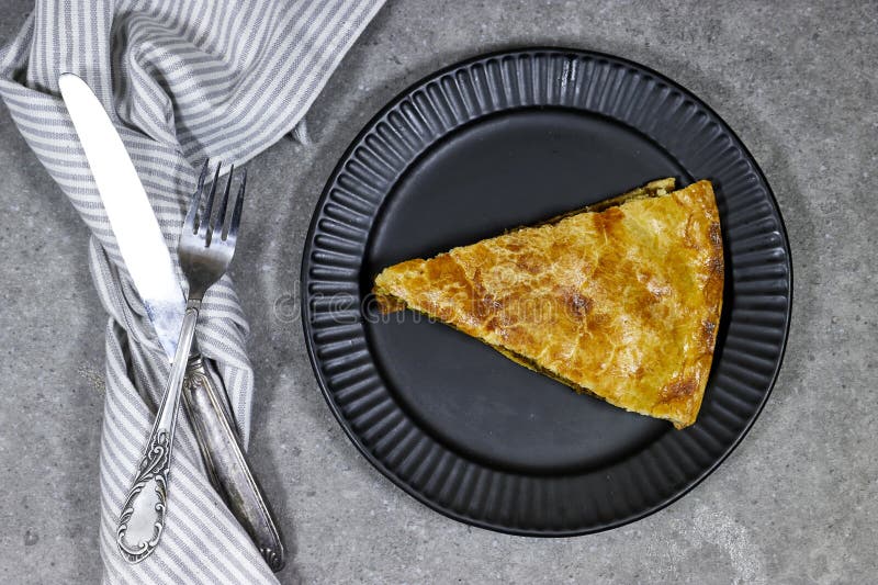 Homemade Slice Meat Pie Made from Meat and Cheese and Egg Stock Photo ...