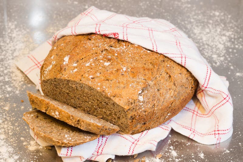 Homemade sliced bread stock image. Image of flour, baked - 49746571