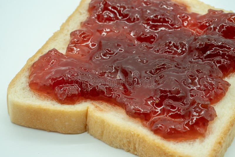 Homemade Slide Bread With Strawberry Jam On White Stock Image - Image ... Homemade Slide Bread With Strawberry Jam On White Stock Image - Image ...