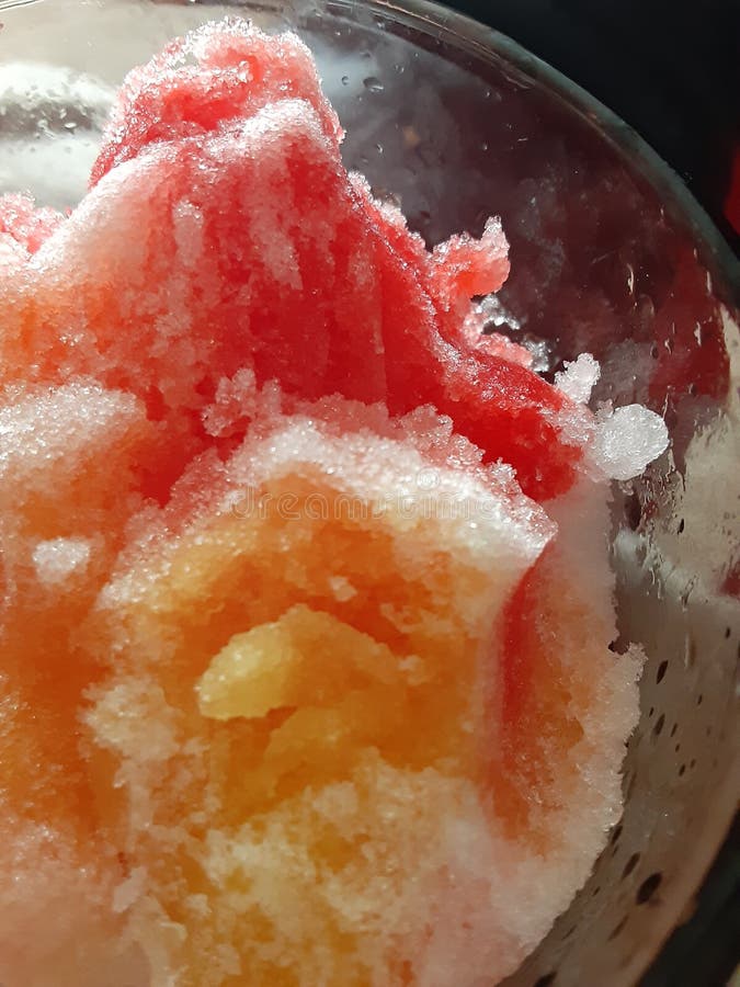 Homemade Snow Cone Yummy Slushie Stock Image - Image of strawberry ...