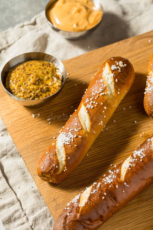 Homemade Soft Pretzel Bread Sticks Stock Photo - Image of salty ...