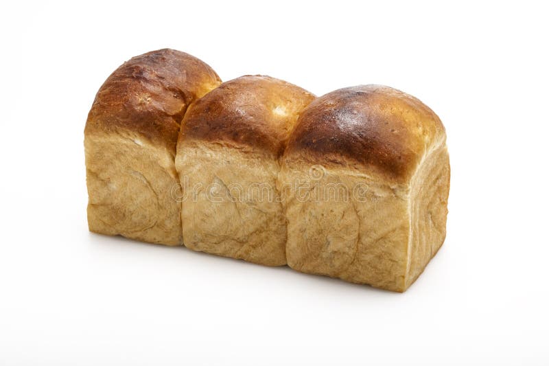 Homemade Soft White Bread Loaf on White Background Stock Photo - Image ...