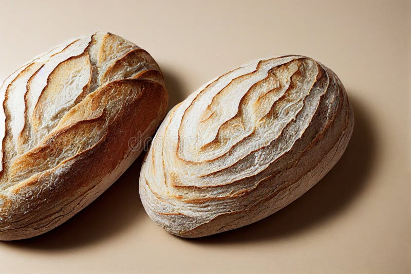 Homemade Sourdough Bread with Beautiful Wavy Patterns on Top Stock ...