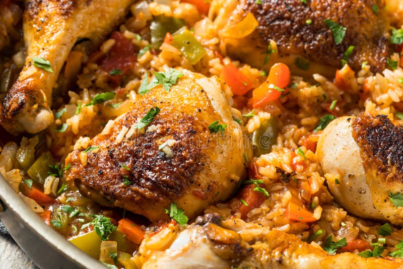 Homemade Spanish Arroz Con Pollo Stock Photo - Image of cooked, cuisine ...