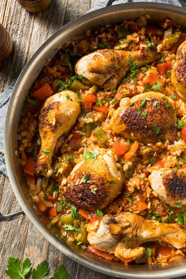 Homemade Spanish Arroz Con Pollo Stock Image - Image of vegetable ...