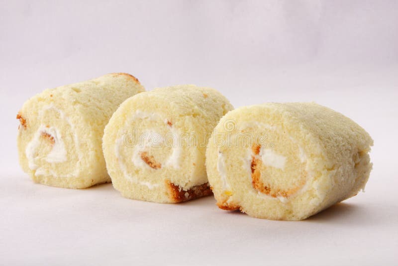 Homemade Sponge Cake Rolls. Stock Photo - Image of snack, freshness ...