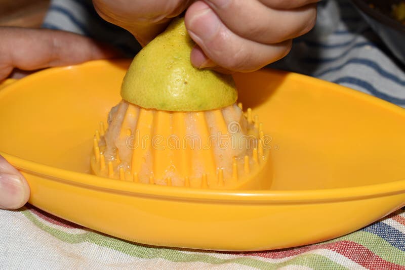 Homemade Squeezed Lemon with a Retro and Design Object. Stock Photo ...