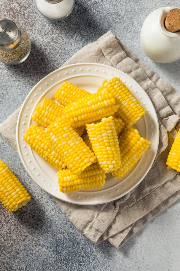 Homemade Steamed Sweet Corn on the Cob Stock Image - Image of natural ...