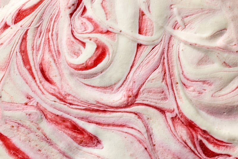 Homemade Strawberry Ice Cream Texture Stock Image - Image of organic ...