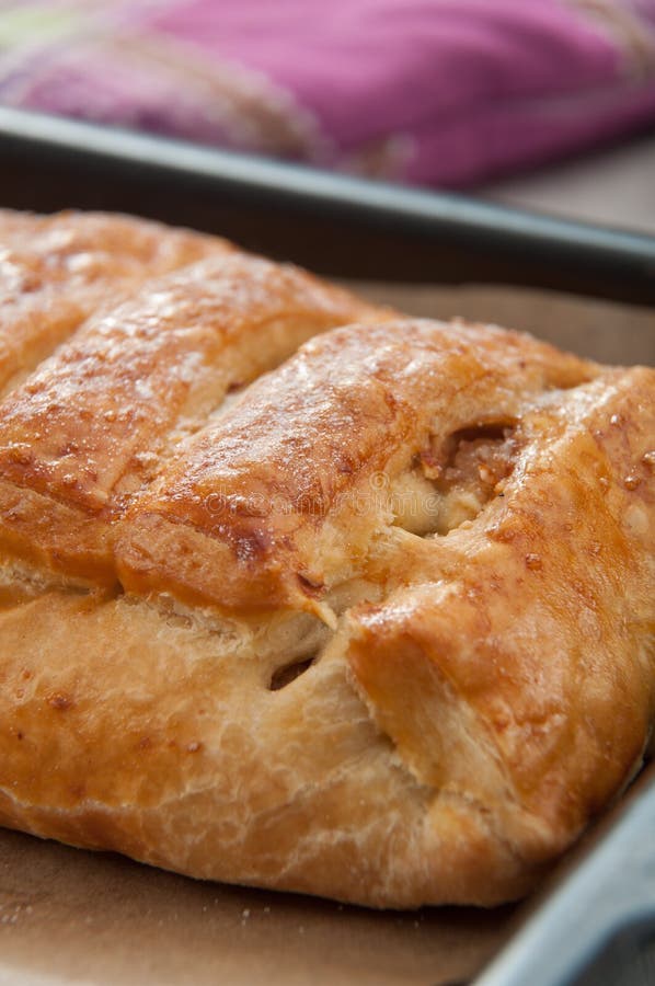 Homemade Strudel Cakes on Baking Pan Stock Image - Image of food, dish ...