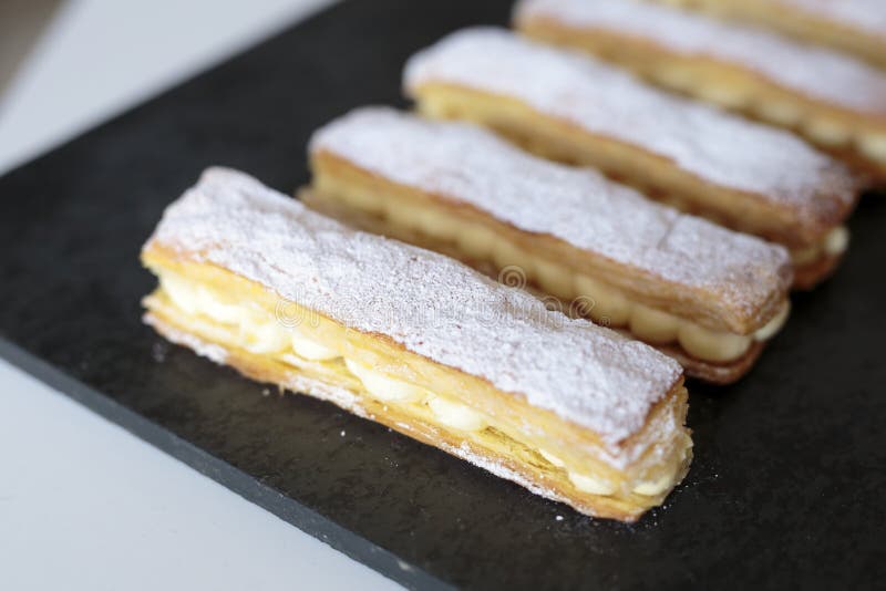 Homemade strudel cream stock image. Image of bakery, pastry - 71779533