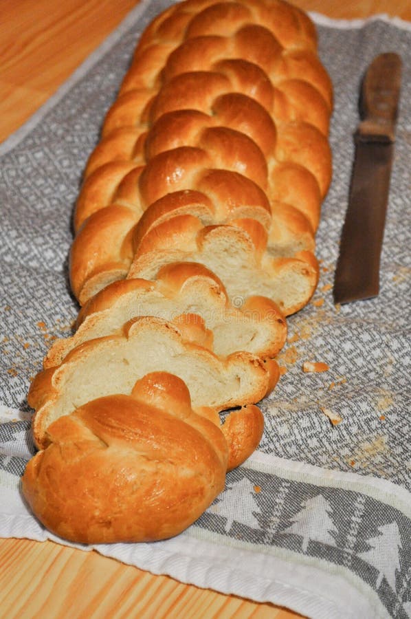 A homemade sunday bread stock photo. Image of meal, cutting - 124936784