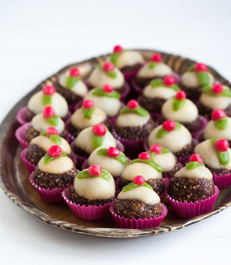 Homemade Sweets with Marzipan Stock Photo - Image of stain, sweet: 26753136