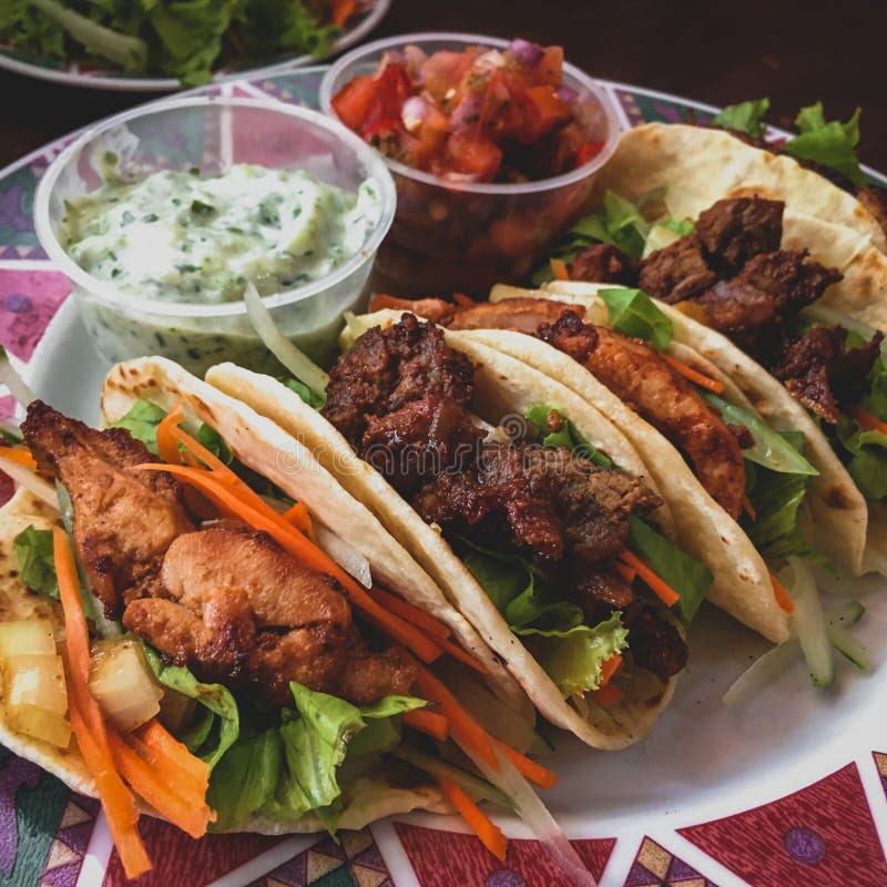 Taco Mexico stock image. Image of homemade, salad, kebab - 205318337