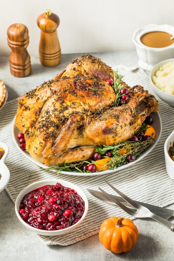 Homemade Thanksgiving Turkey on a Plate Stock Photo - Image of green ...