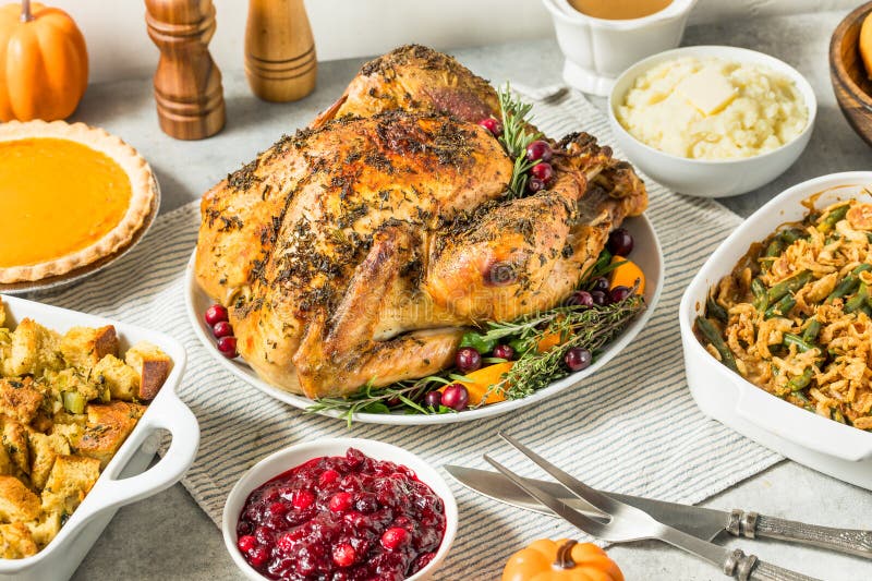 Homemade Thanksgiving Turkey on a Plate Stock Photo - Image of green ...