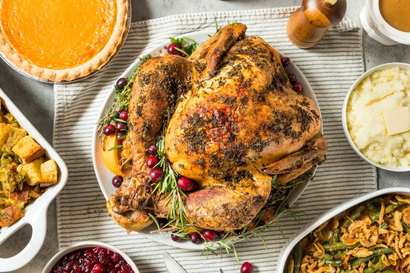 Homemade Thanksgiving Turkey on a Plate Stock Photo - Image of green ...
