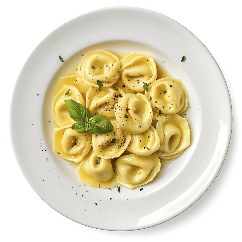 Homemade Tortellini with Sour Cream Flat Lay Stock Photo - Image of ...