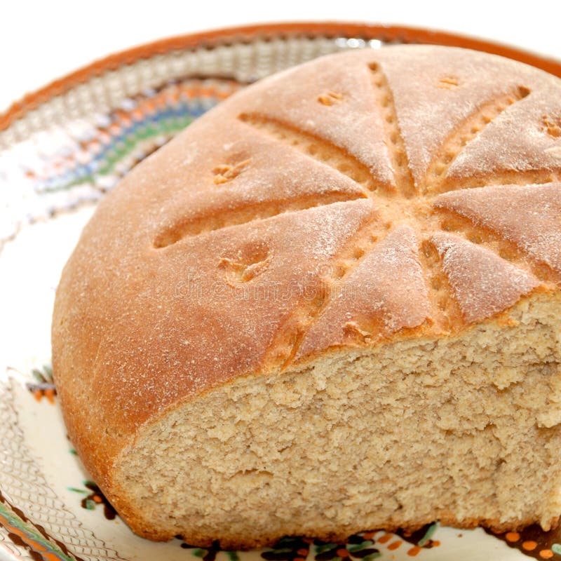Homemade traditional bread stock photo. Image of green - 16214522