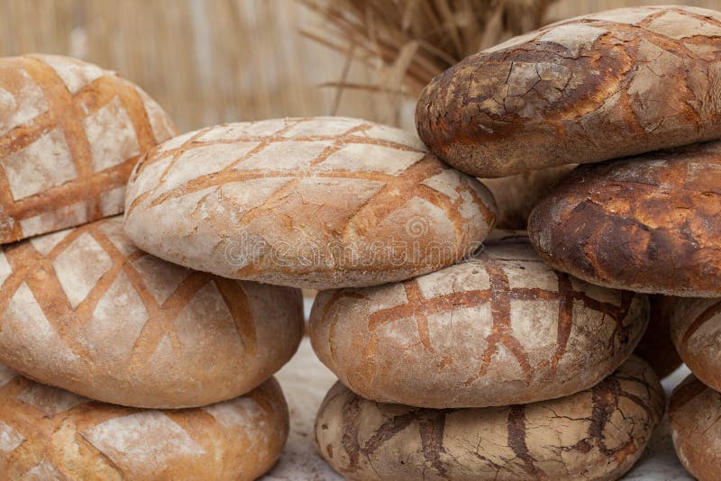 Homemade, Traditional Bread. Stock Image - Image of fiber, meal: 32886501