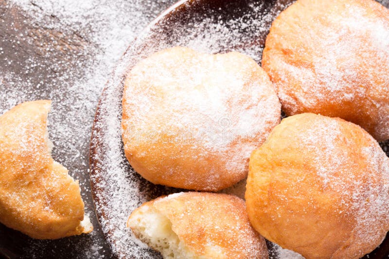 Homemade Traditional Donuts Stock Image - Image of brown, white: 94895607